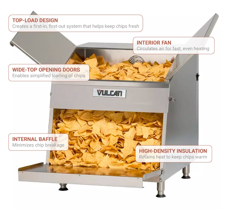 Vulcan VCW26 Top Load Chip Warmer w/ 26 gallon Capacity - Stainless, 120v