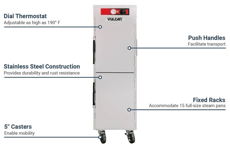 Vulcan VHP15 Full Height Insulated Mobile Heated Cabinet w/ (15) Pan ...