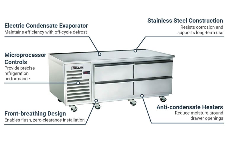 Vulcan VSC84 84" Chef Base w/ (4) Drawers - 115v