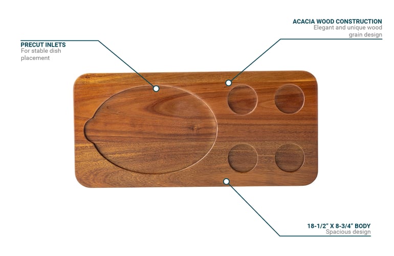 Tablecraft 10709 Rectangular Fajita Serving Board - 18 1/2" x 8 3/4 ...