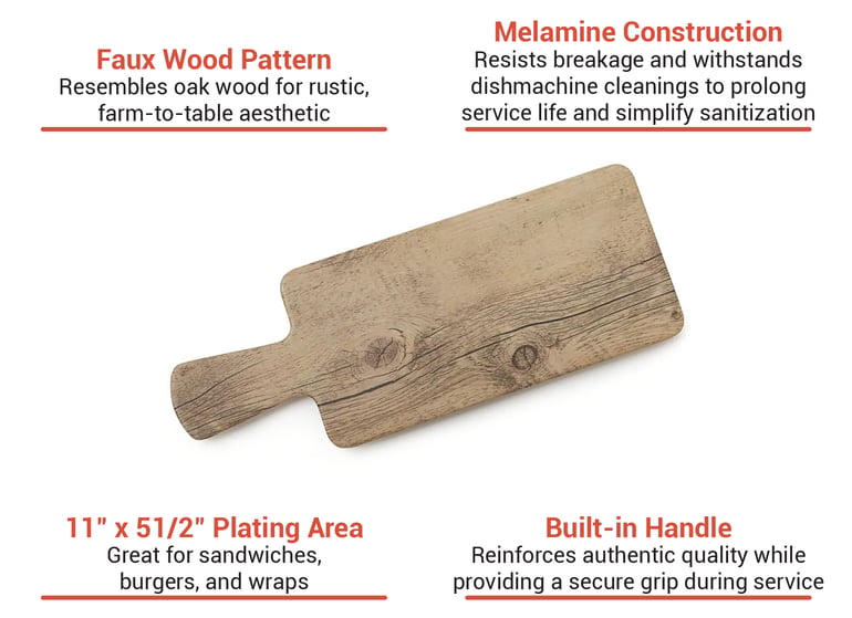GET Rectangular Display Board - 11" x 5 1/2", Melamine, Faux Oak (SB ...