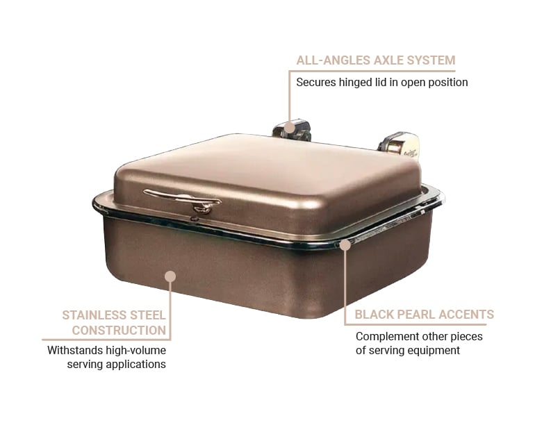 Spring USA 2384-587 6 qt Rectangular Induction Chafer - Solid Top ...