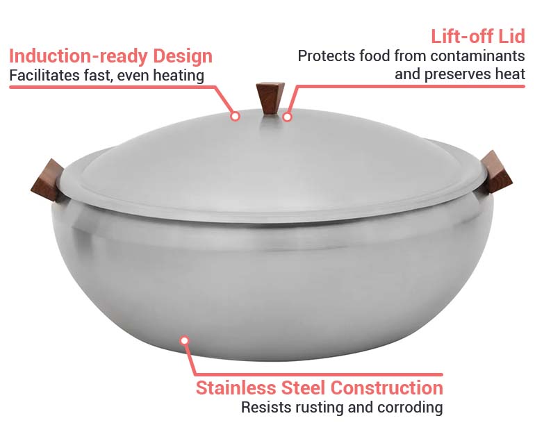 Spring USA SK-14503180 9 qt Induction Chafing Dish w/ Lift Off Lid ...