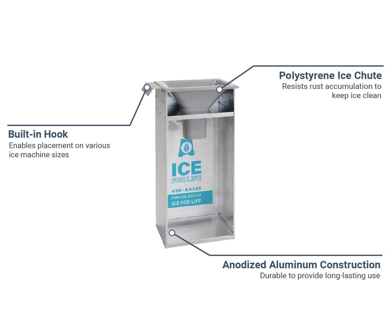 ITV Ice Makers Side Hanging Ice Bagger (IBK-1)