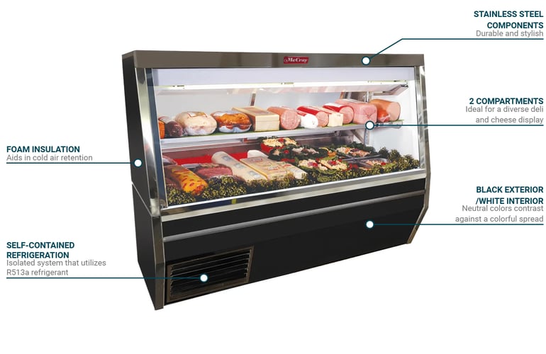 Howard-McCray 144" Full Service Deli Case w/ Straight Glass - (6 ...