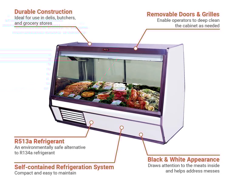 Howard-McCray 98" Full Service Fish/Poultry Case w/ Straight Glass - (1 ...