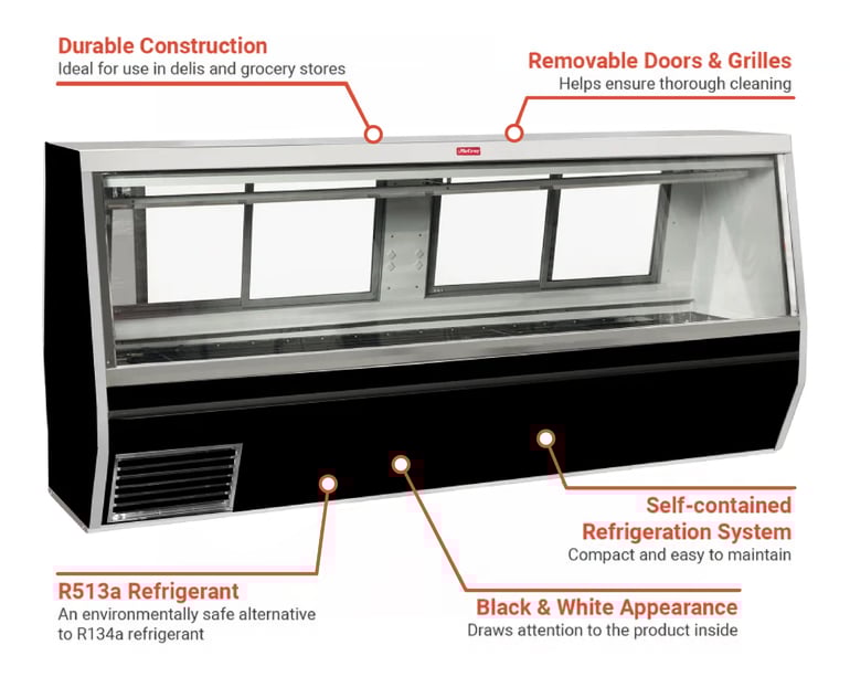 Howard-McCray 120" Full Service Red Meat Case w/ Straight Glass - (1 ...