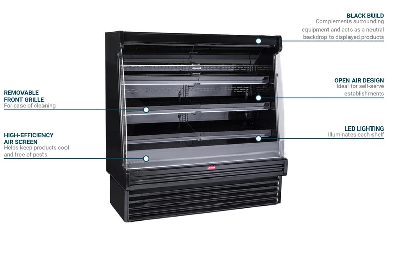 Howard-McCray 51" Vertical Produce Open Air Cooler w/ (3) Levels, 115/ ...