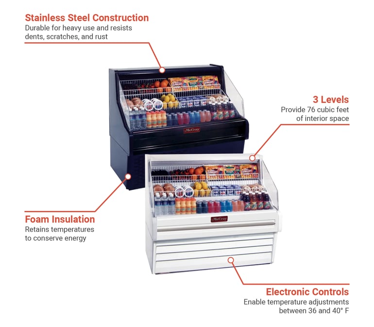 Howard-McCray 51" Impulse Horizontal Open Air Cooler w/ (3) Levels ...