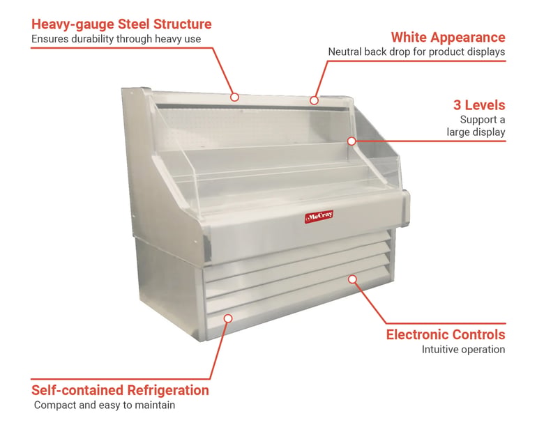 Howard-McCray 39" Impulse Horizontal Open Air Cooler w/ (3) Levels ...