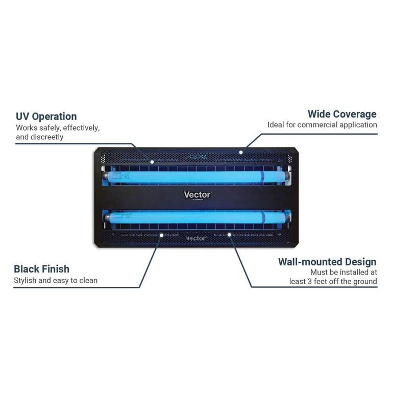 Vector by Catchmaster Wall Mount UV Fly Light Trap w/ Glue Board - 1180 ...