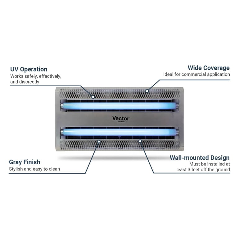 Vector by Catchmaster Wall Mount UV Fly Light Trap w/ Glue Board - 1180 ...