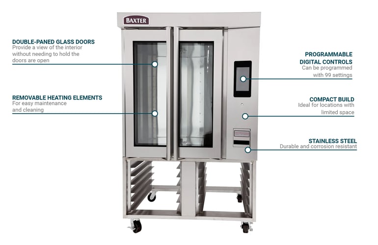 Baxter OV320G Natural Gas Rotating Rack Oven - 120v/1ph