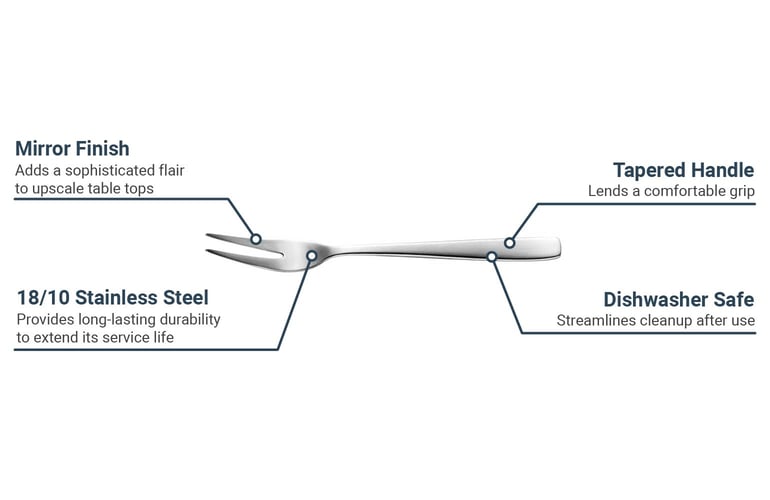 Arcoroc T1819 5 7/8" Escargot Fork With 18/10 Stainless Grade, Vesca ...