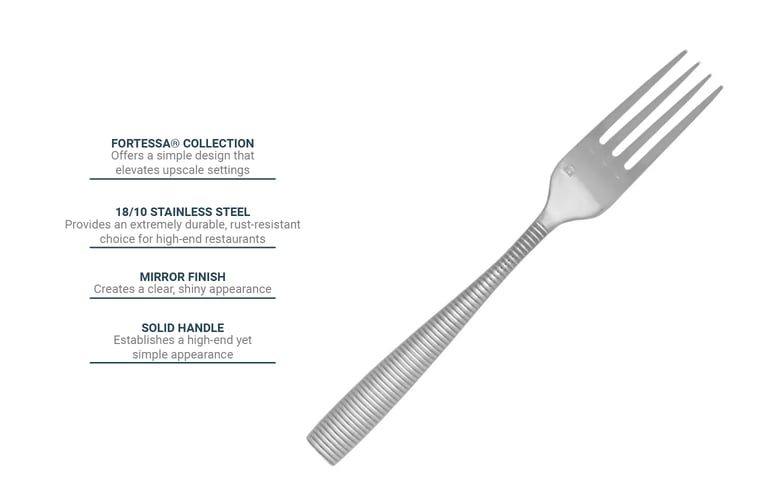 Fortessa 7" Salad Fork with 18/10 Stainless Grade, Ringo Pattern (1.5 ...