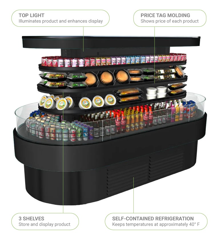 Structural Concepts FSI863R 100" Horizontal Island Open Air Cooler w ...