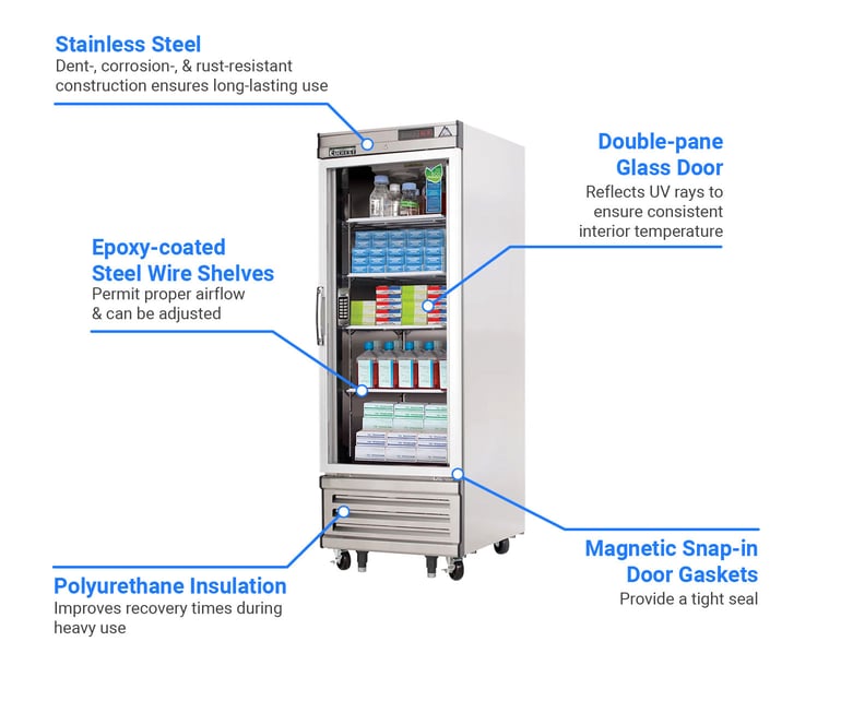 Everest Refrigeration EBGWR1-LAB 29 1/2" One Section Laboratory ...
