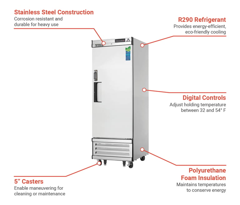 Everest Refrigeration EBWR1-LAB 29 1/4" One Section Laboratory ...
