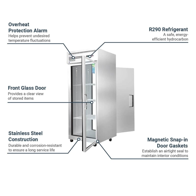 Everest Refrigeration ESPT-1G-1S 29 1/4" One Section Pass Thru ...