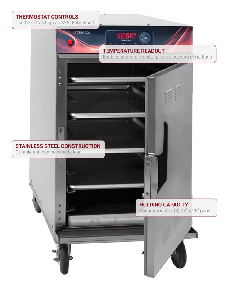 Cres Cor 1000-CH-SS-SPLIT-DX Half-Size Cook and Hold Oven, 208-240v/1ph
