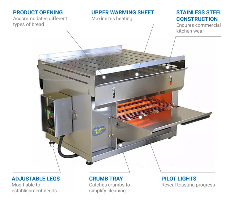 Equipex CT-3000 Conveyor Toaster - 540 Slices/hr w/ 2 3/8" Product ...