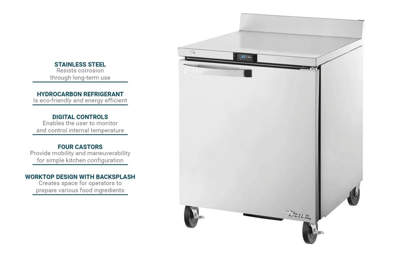 True TWT-27-HC~SPEC3 ADA 27" Worktop Refrigerator w/ (1) Section & (1 ...