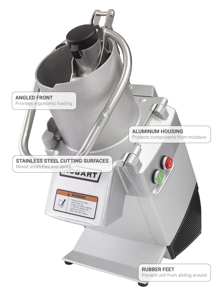 Hobart FP250-1B 1 Speed Continuous Feed Food Processor w/ Side ...