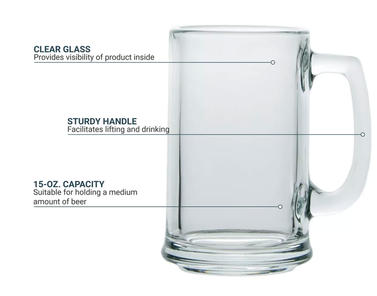 Libbey 5011 15 oz Handled Mug