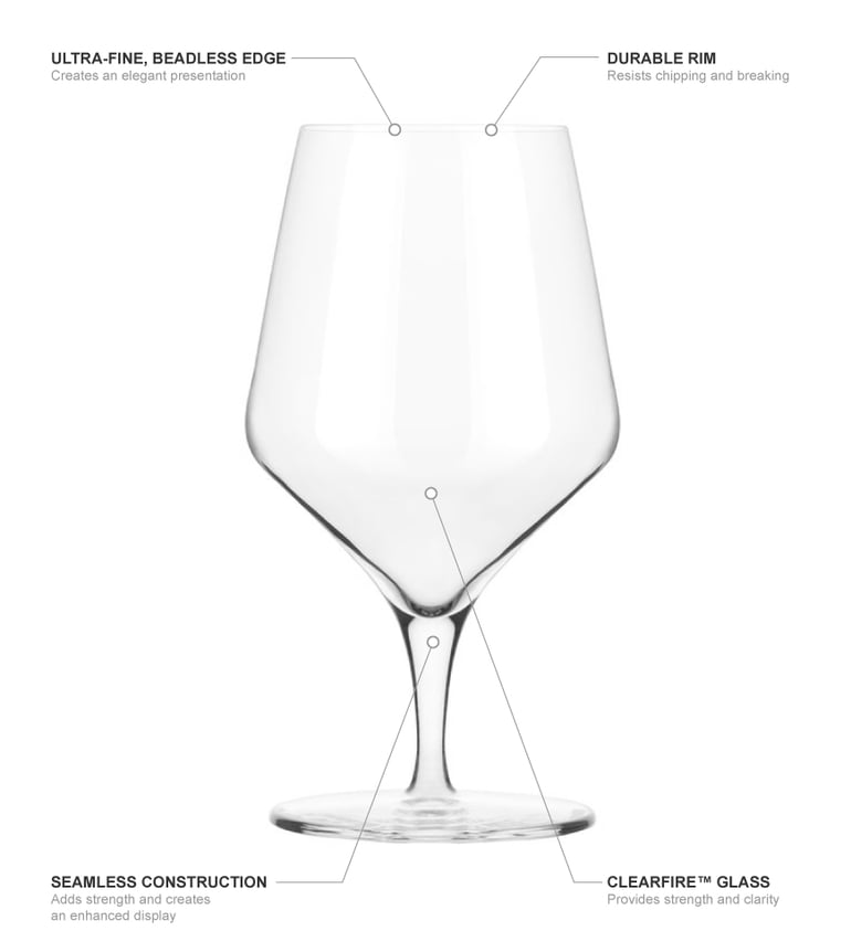 Libbey 9118 16 oz Goblet Glass, Reserve by Libbey™, Clear