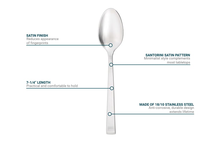 Libbey 946002 7 1/4" Dessert Spoon with 18/10 Stainless Grade ...