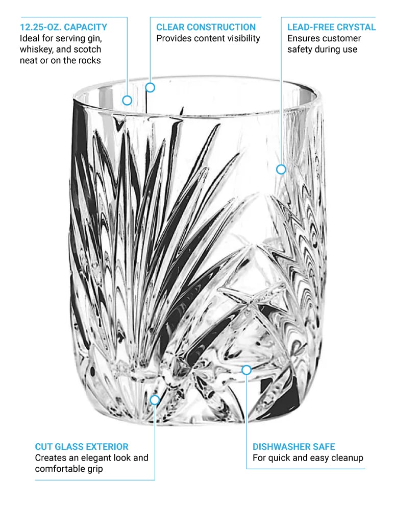 Nachtmann 13 oz Double Old Fashioned Glass - Palais (N97211)