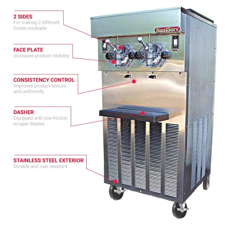 Saniserv 724 Margarita Machine - Double, Floor Model, 512 Servings/hr ...