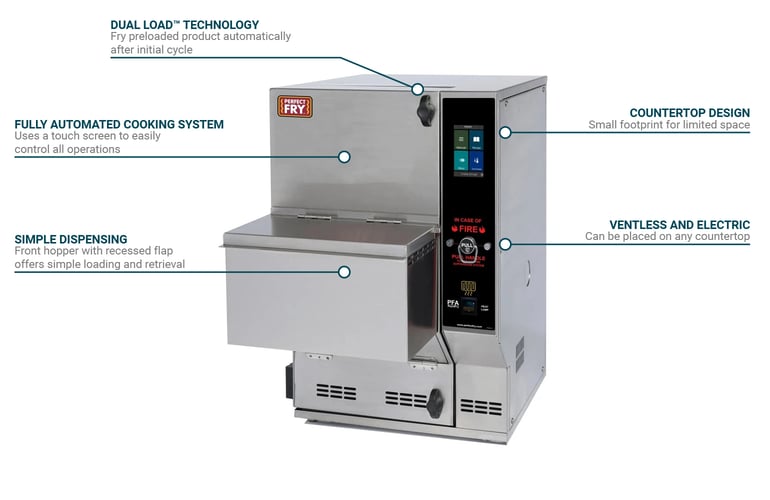 Perfect Fry PFA730 Ventless Automatic Countertop Electric Fryer - 22.27 ...