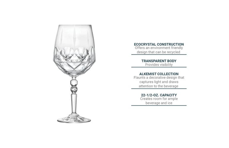 Steelite 660RCR300 22 1/2 oz RCR Crystal Alkemist Large Mixing Goblet ...