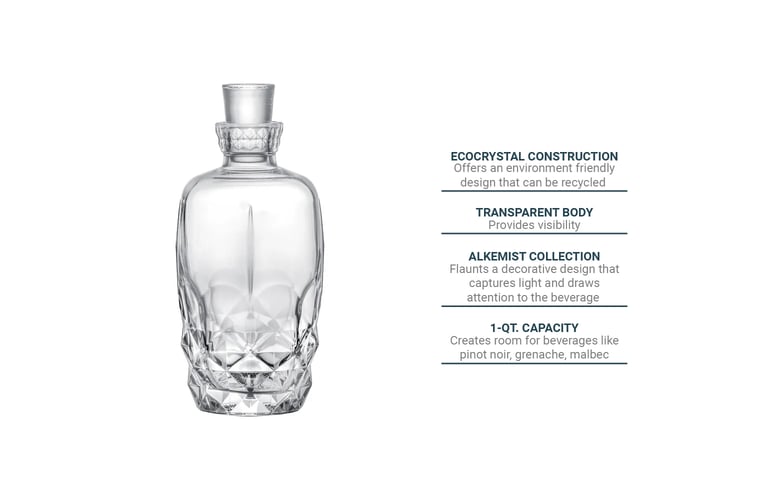 Steelite 660RCR306 35 3/4 oz RCR Crystal Alkemist Bottle w/ Stopper