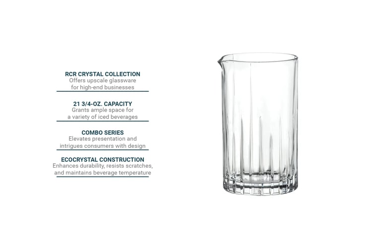 Steelite 664RCR318 21 3/4 oz RCR Crystal Combo Mixing Glass