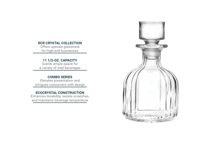 Steelite 664RCR320 11 1/2 oz RCR Crystal Combo Small Decanter