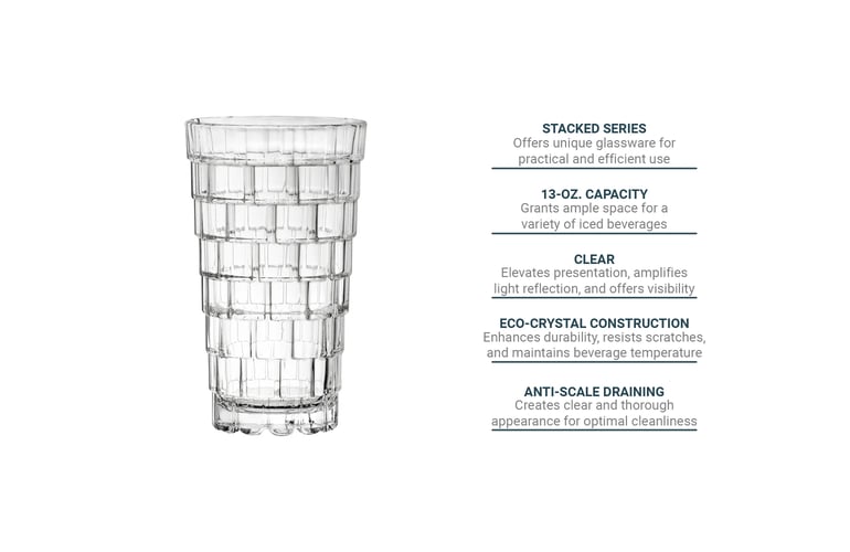 Steelite 675RCR375 13 oz RCR Crystal Stack Highball Glass