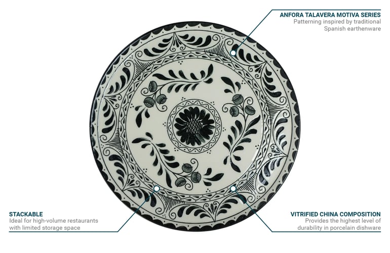 Steelite A101P804 5 3/4" Round Plate - China, Talavera Black