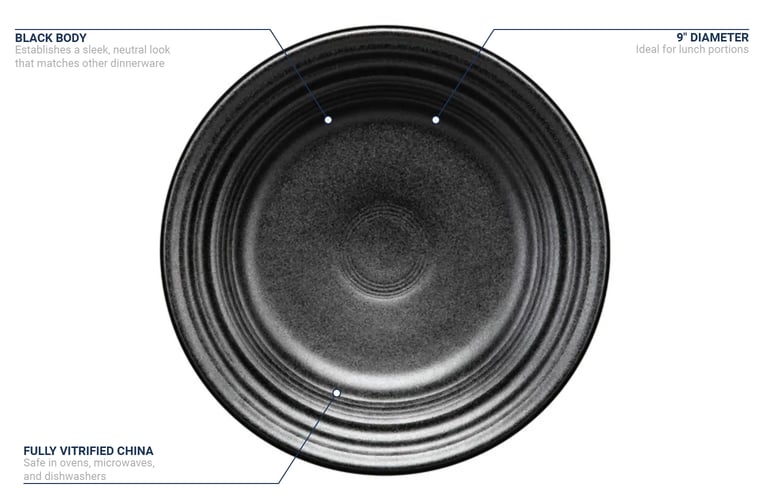 Fiesta 9" Round Fiesta Luncheon Plate - China, Foundry (HL46520000)