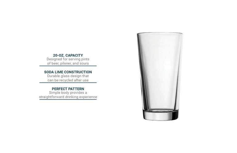 Steelite P52139 20 oz Pasabahce Perfect Pint Glass