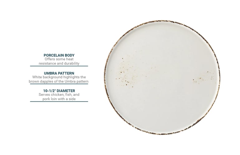 Steelite UCT9069 10 1/2" Round Utopia Umbra Coupe Plate - Porcelain, White
