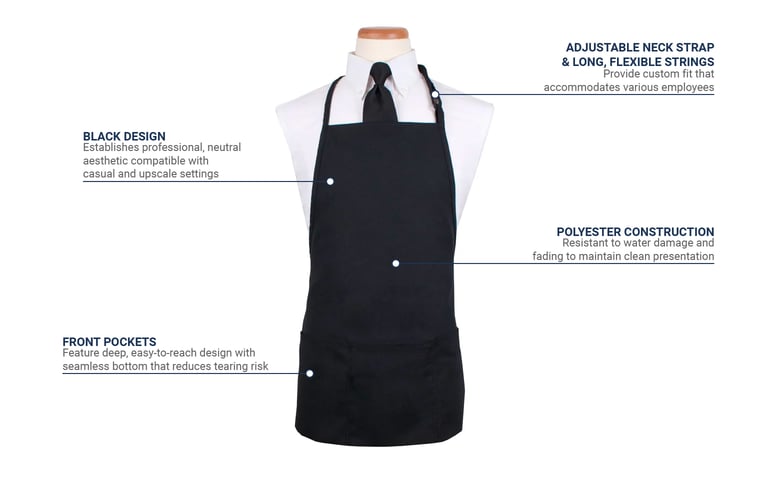 bib apron black