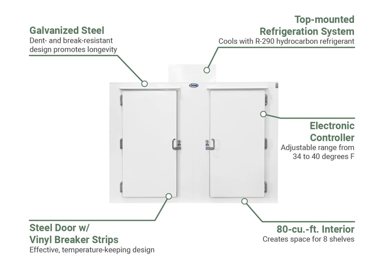 Leer S085UASPF 84" Two Section Reach In Freezer, (2) Left/Right Hinge ...