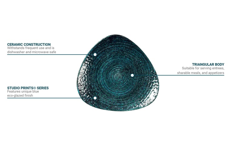 Churchill 9" Triangular Studio Prints® Homespun Chroma Plate - Ceramic ...