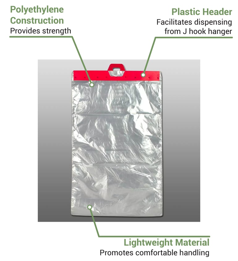 LK Packaging Produce Bag - 17" x 12", Poly (E1217LLD)