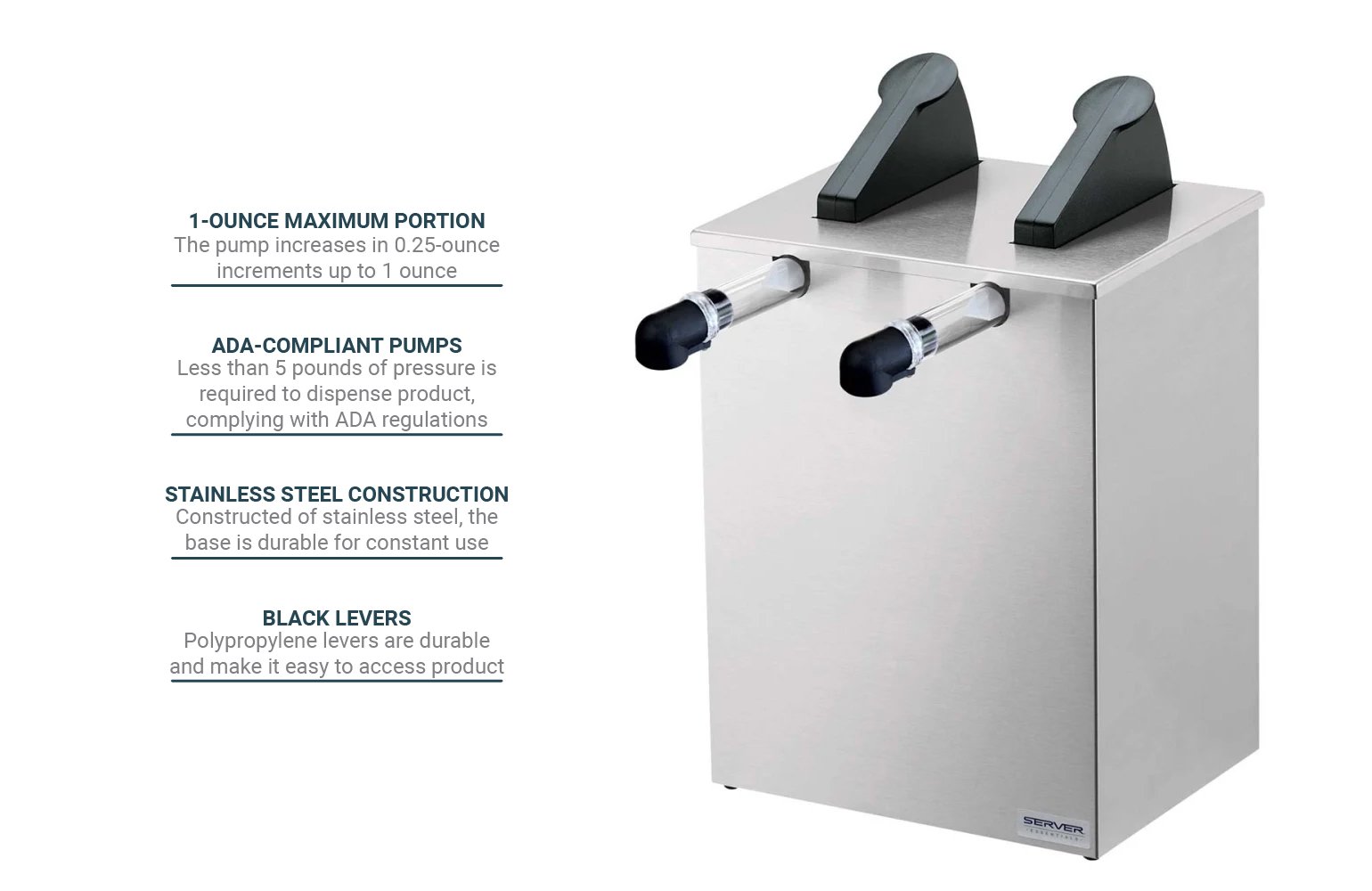 Server 07140 SE-2 Server Express Dispenser, 2 Pump, (2) 1 1/2 Gal ...