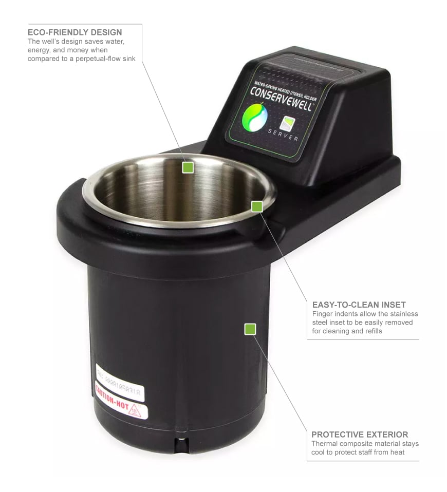 Server 87760 1 Compartment Heated Dipper Well, 120v