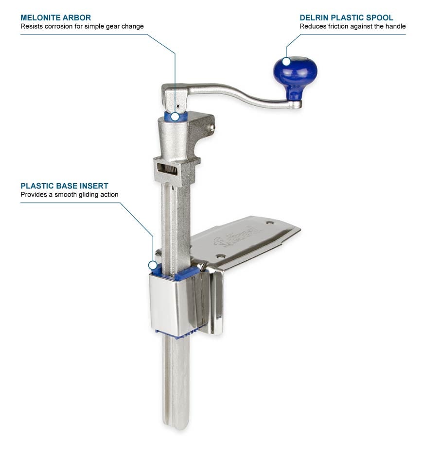 Edlund 12100 #2 Can Opener - "Old Reliable" - Manual, Steel Base, for 7 ...