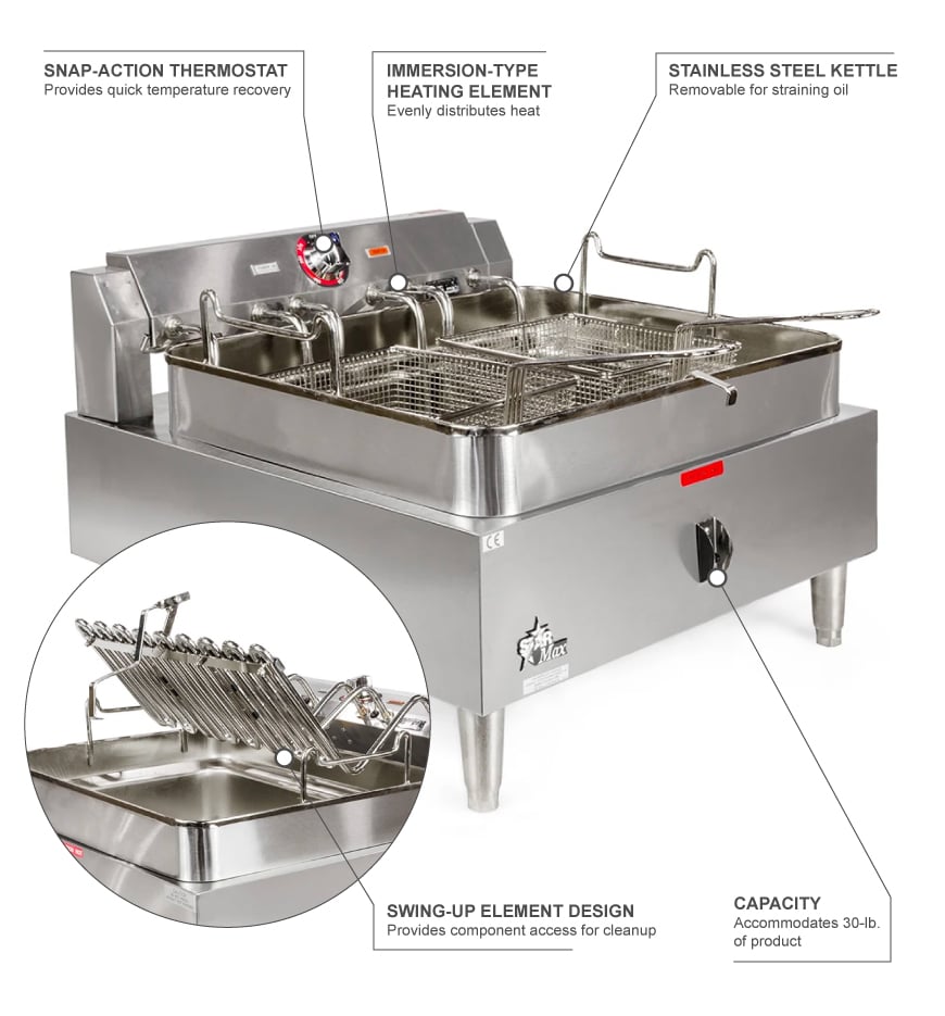 Star 530FF Countertop Electric Fryer - (1) 30 lb Vat, 208v/1ph